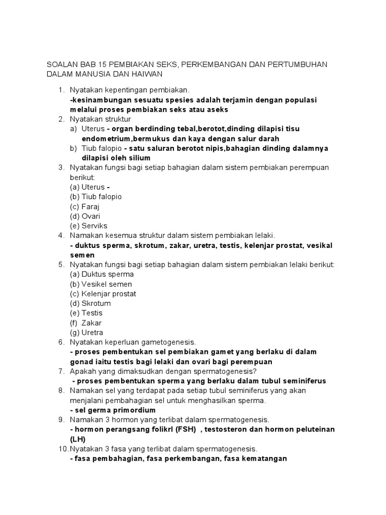 Bio Ting 4 Bab 15 KSSM | PDF