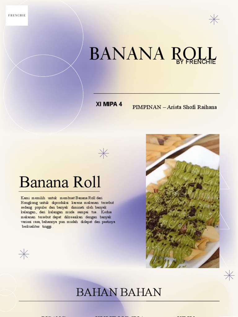 Variasi dan Strategi Pemasaran Banana Roll | PDF | Memasak, Makanan ...