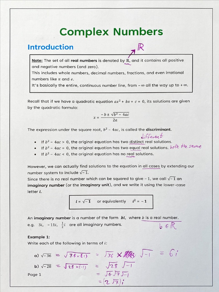 Complex Numbers.pdf | PDF