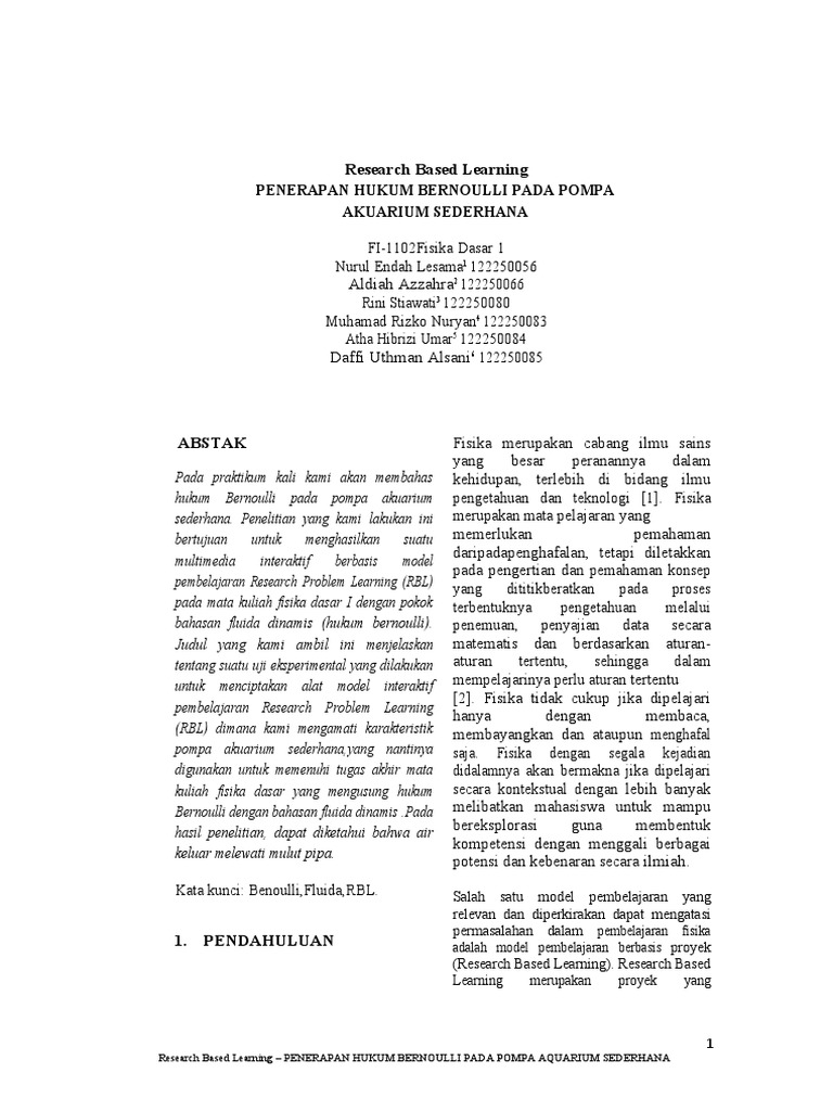 Laporan RBL Kelompok 3 TPB 50B | PDF