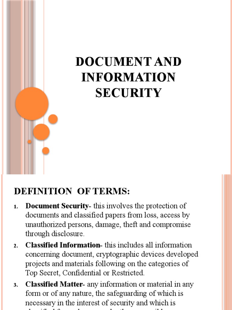 Document and Information Security IISMC | PDF