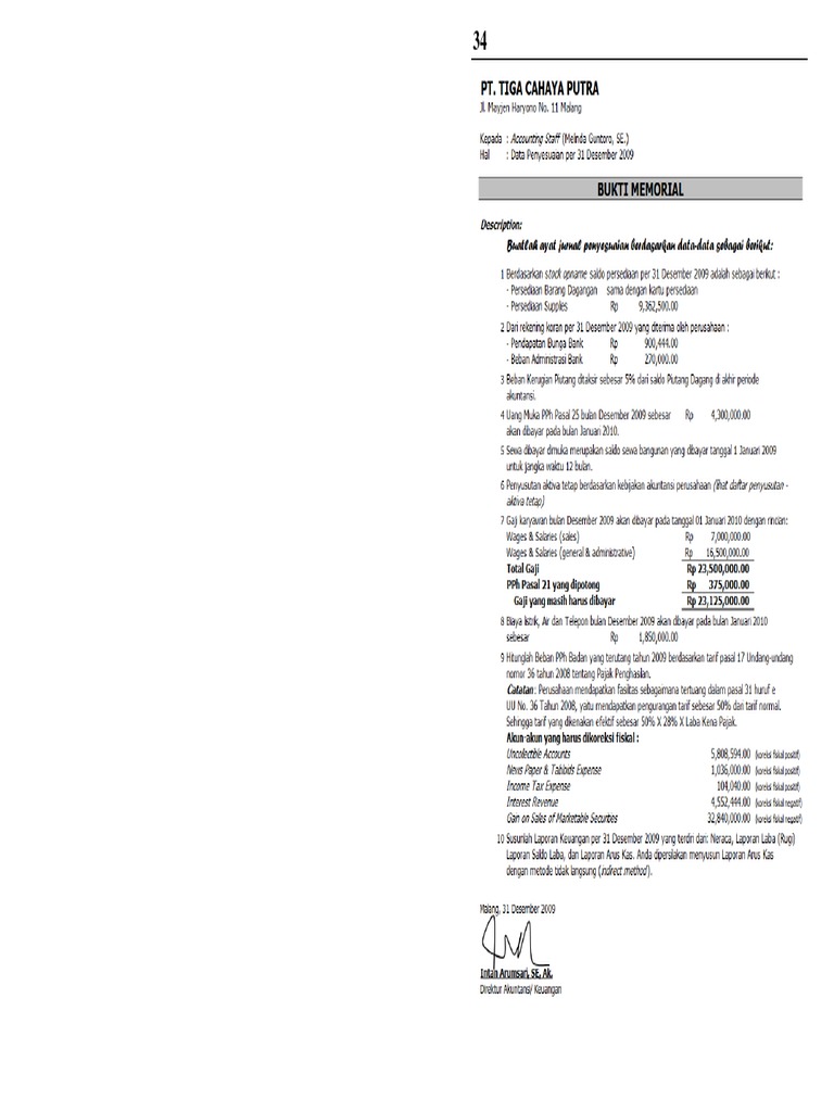 Dokumen Bukti Memorial PDF | PDF
