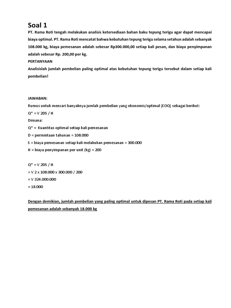 BJT - Tugas 2 - Manajemen Rantai Pasokan | PDF | Pengelolaan Keuangan & Uang | Teknologi & Rekayasa