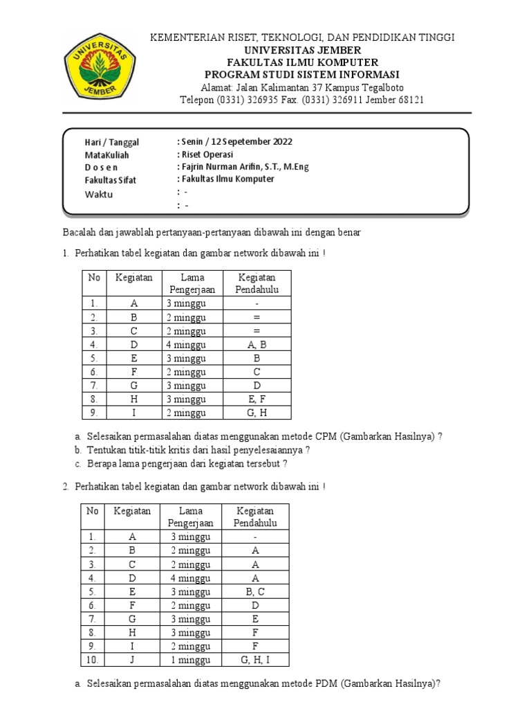 UTS 2022-2023 Gasal | PDF