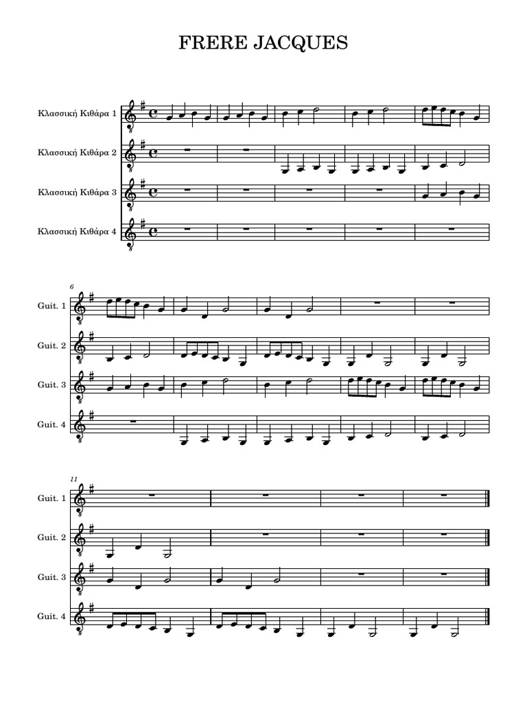Frere Jacques PDF | PDF