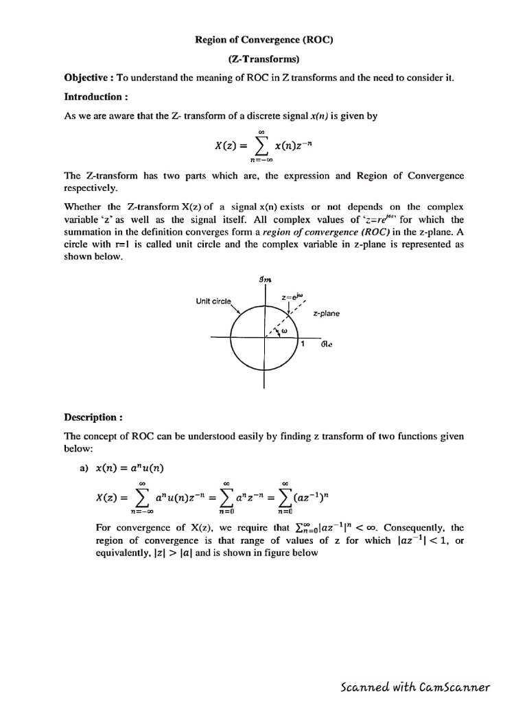 Be 6 Sem El Dsp-Roc Z Transform-Amit Thakur PDF | PDF
