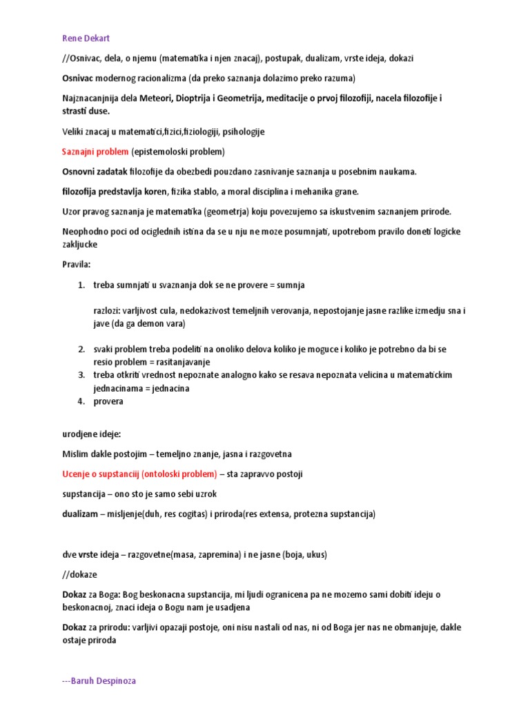 Rene Dekart | PDF