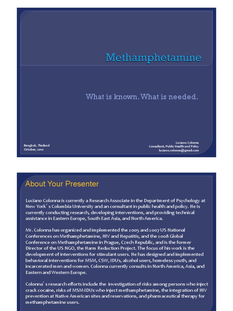 Bangkok Methamphetamine Training 2010 A | PDF | Dopamine | Methamphetamine