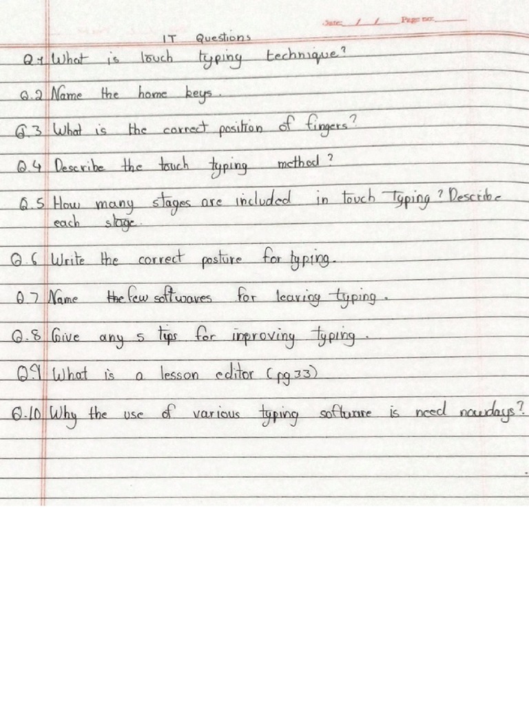 IT Unit-2 Data Entry and Keyboard Skills Questions and Answers PDF | PDF