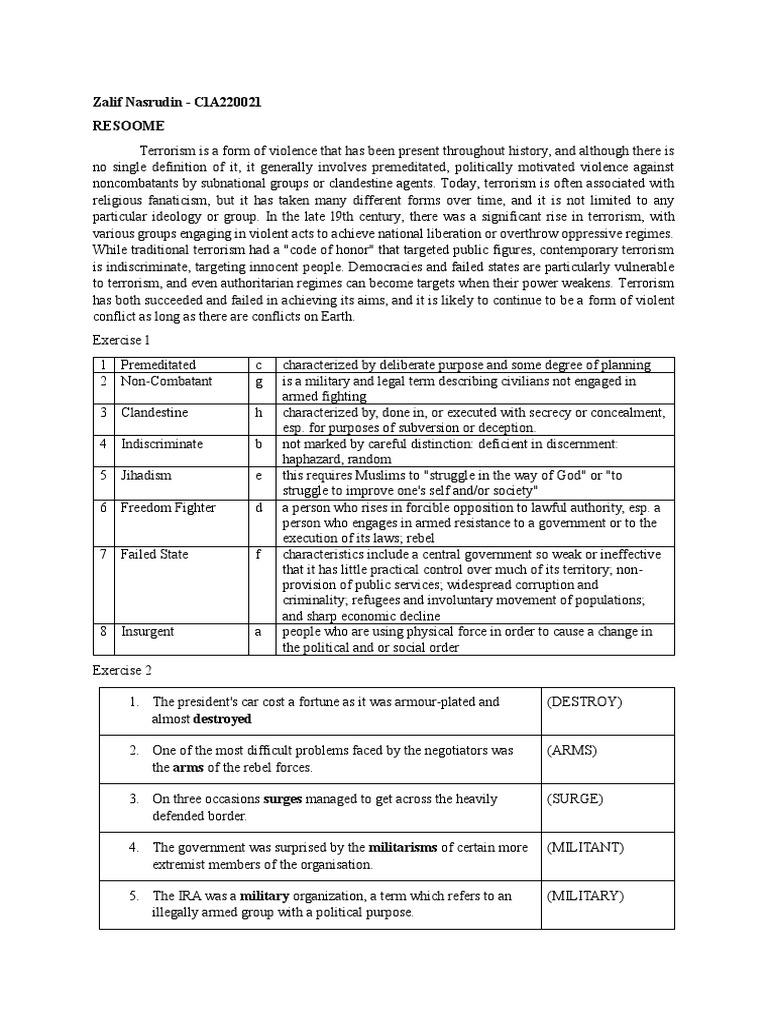 English For Ir - Zalif Nasrudin C1a220021 PDF | PDF