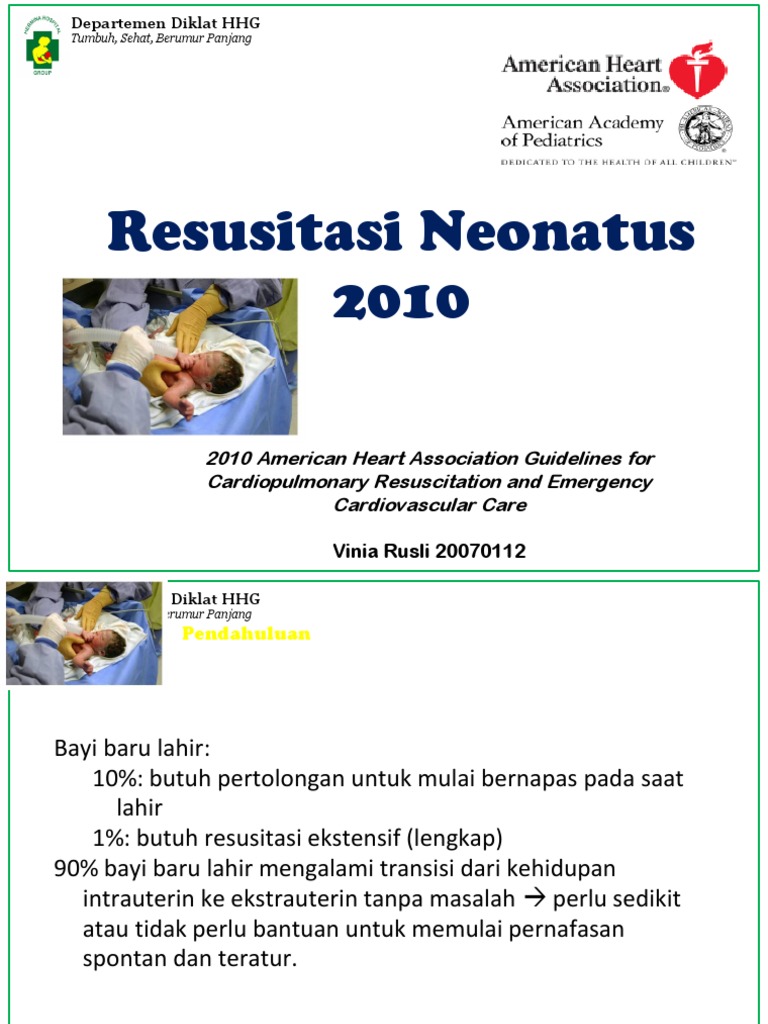 Protokol Resusitasi Neonatus 2010 | PDF