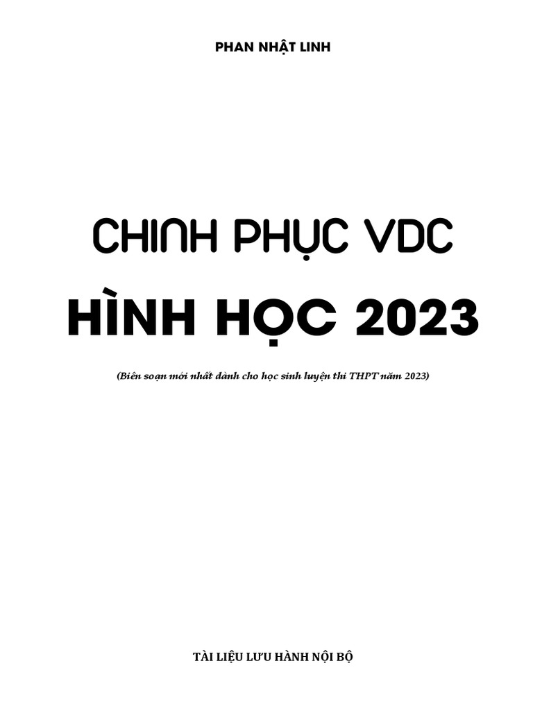 Chinh Phuc VDC Hinh Hoc Luyen Thi THPT Nam 2023 Phan Nhat Linh - Compressed 1 255 PDF | PDF