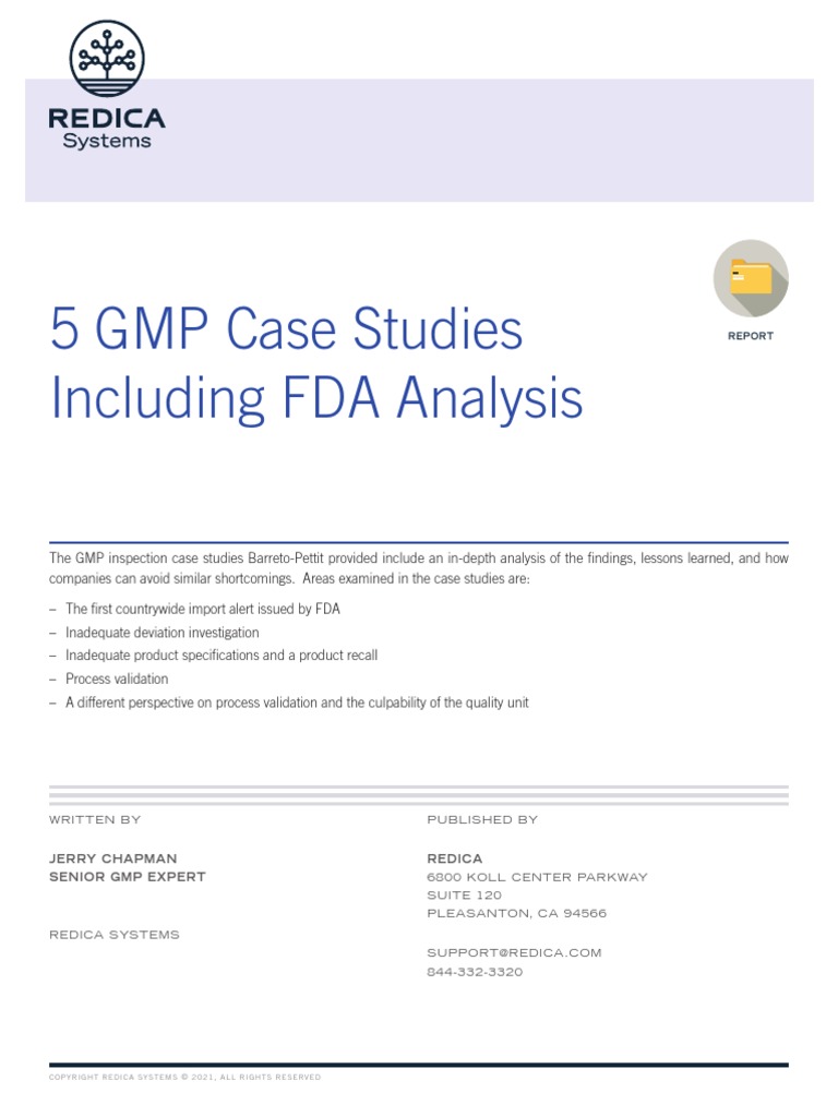 5 GMP Case Studies Including FDA Analysis PDF | PDF | Food And Drug Administration | Tablet ...