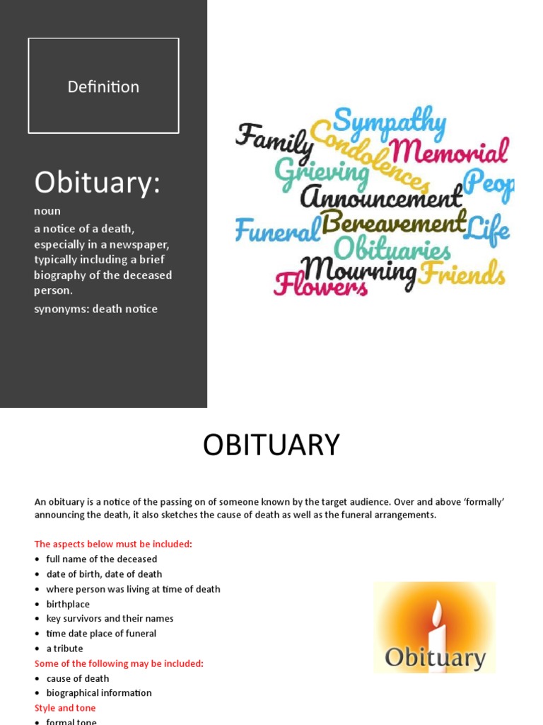The Obituary Power Point | PDF