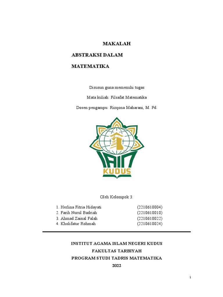 Contoh Abstraksi dalam Matematika | PDF