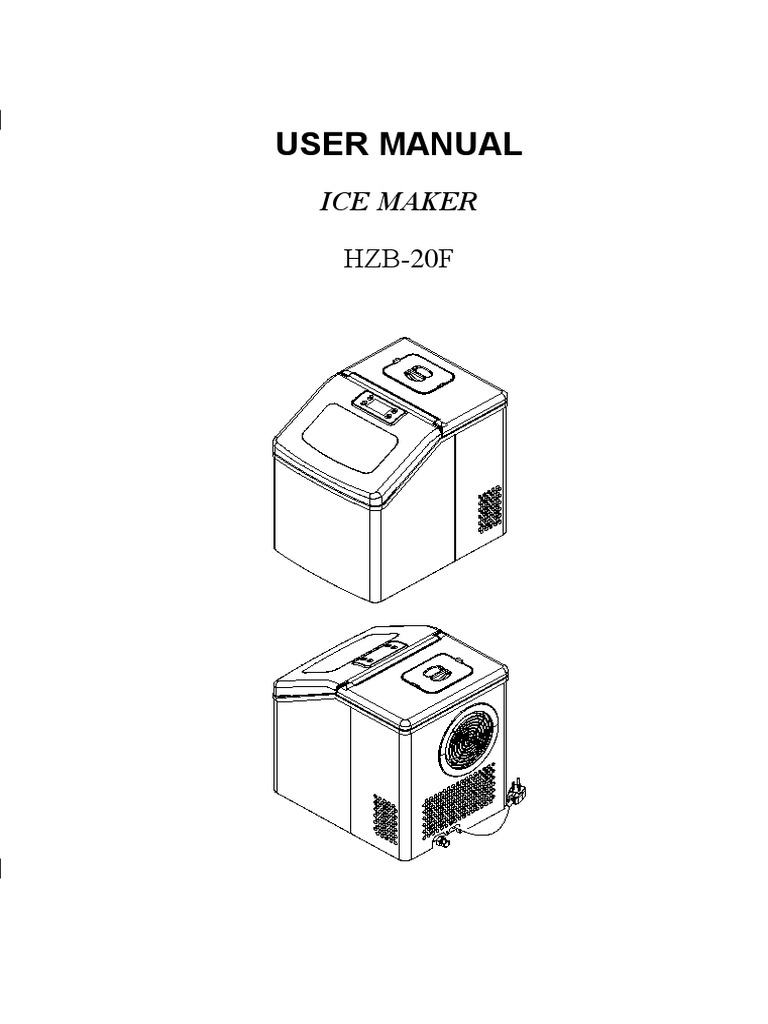 Ice machine 20F English manual.pdf | PDF | Ac Power Plugs And Sockets ...