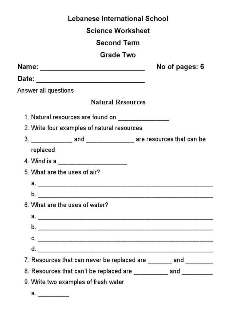 Worksheet Grade 2 - 3 | PDF | Home & Garden