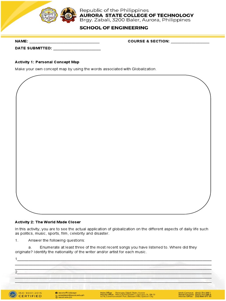 GE 3 Activity 1 | PDF