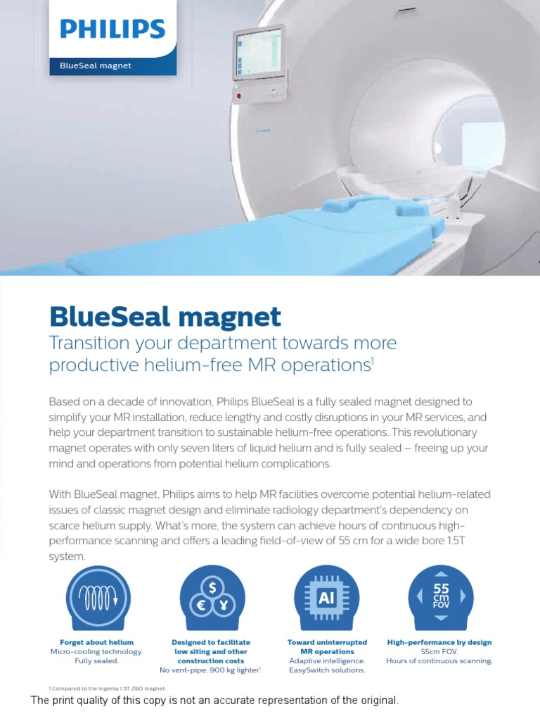 MR Ingenia Blue Seal Helium Free Magnet Product Brochure LR PDF | PDF