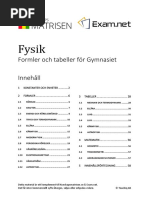 Formelsamling Fysik 2 | PDF