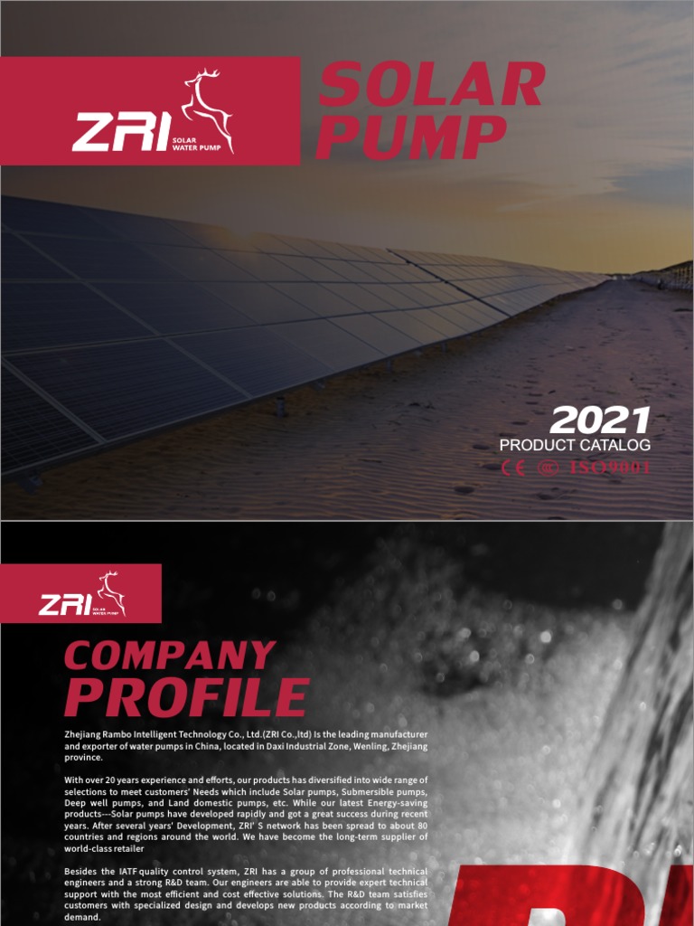 (2021) Zri Solar Pump Catalog PDF | PDF | Direct Current | Mains ...