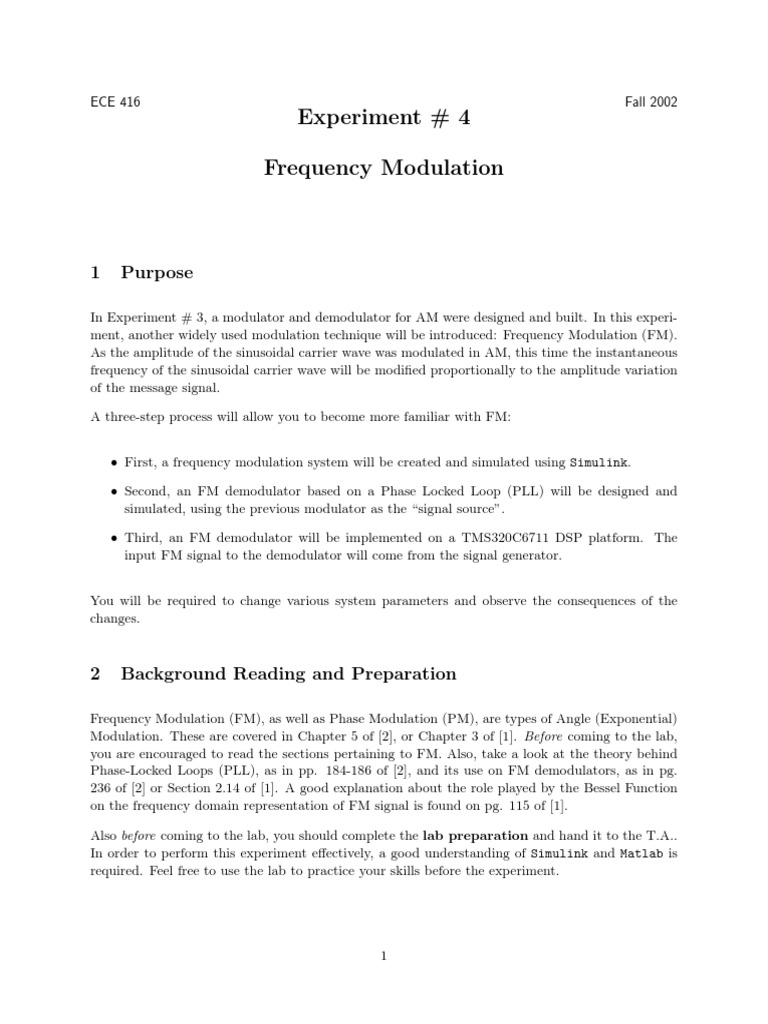 FM PDF | PDF | Frequency Modulation | Modulation