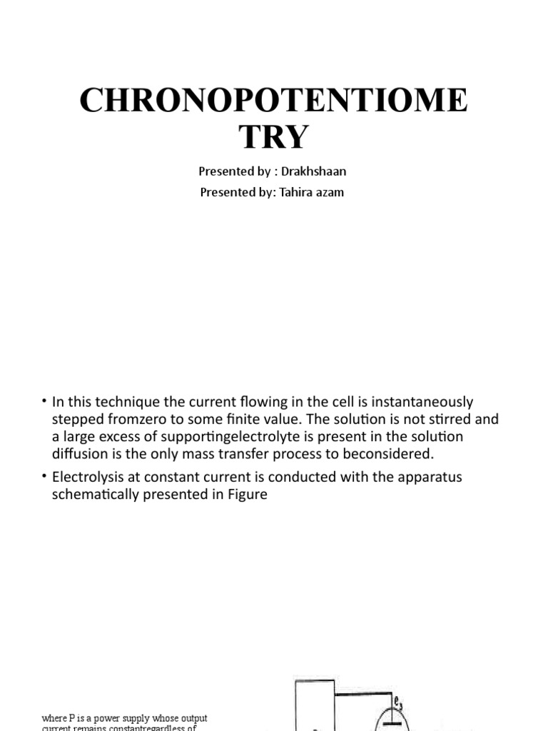 CHRONOPOTENTIOMETRY | PDF | Redox | Chemistry