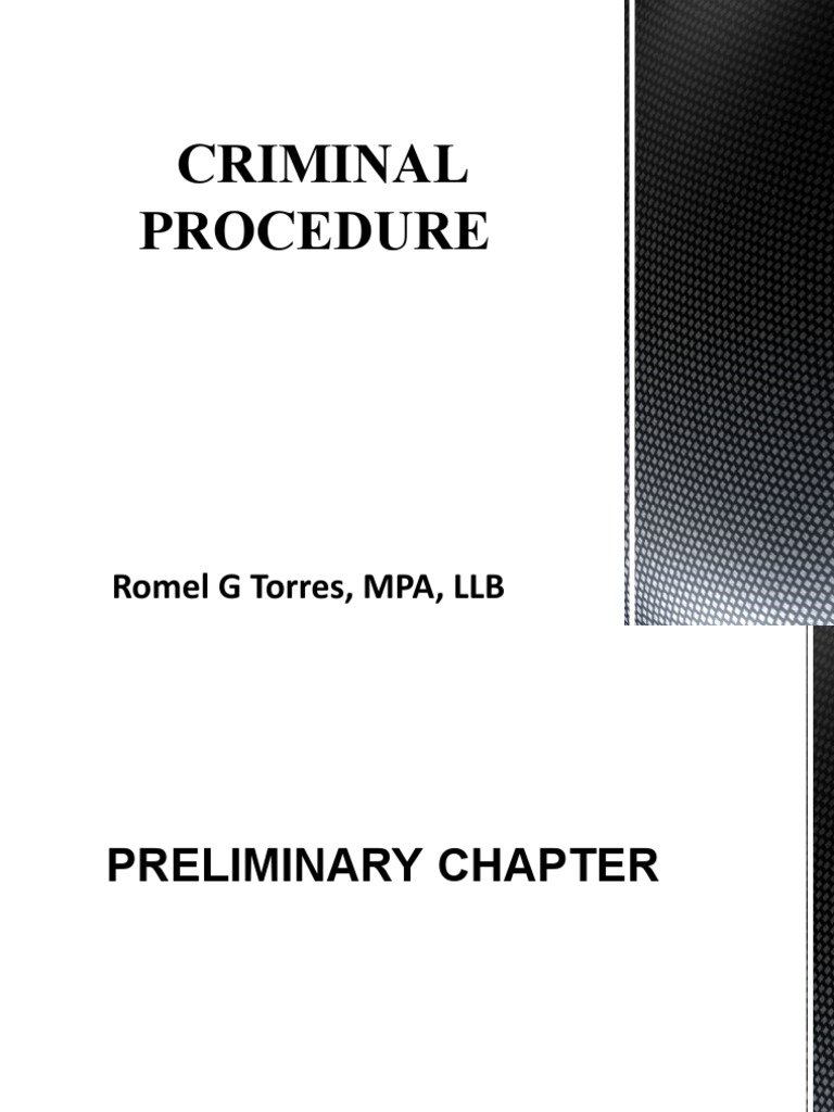 Overview of Criminal Procedure | PDF