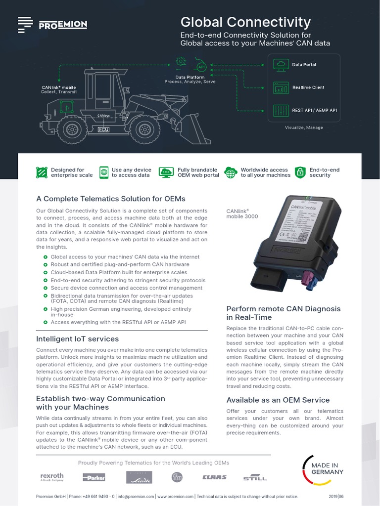 Proemion Global Connectivity Datasheet EN PDF | PDF