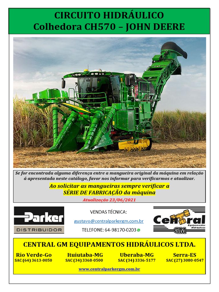 Circuito Mangueiras Hidraulicas Parker - Original - CH570 - 20210623 PDF | PDF
