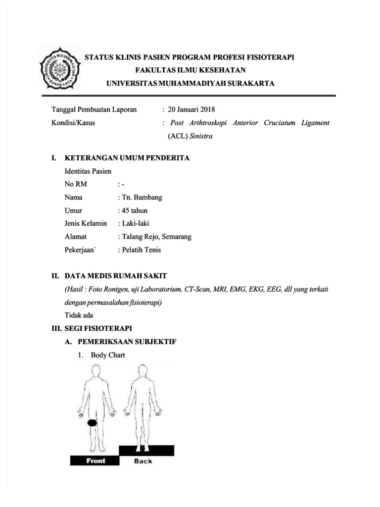 PDF 5 Status Klinis Pak Bambang 5docx - Compress | PDF