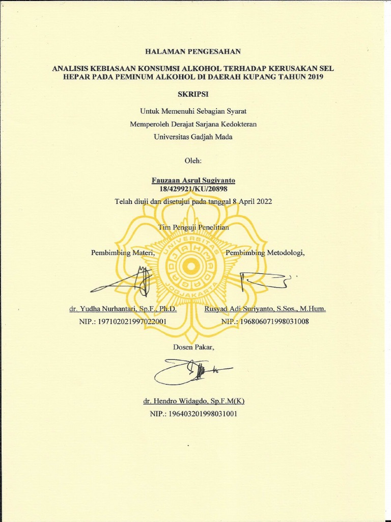 Halaman Pengesahan - Fauzaan Asrul Sugiyanto PDF | PDF