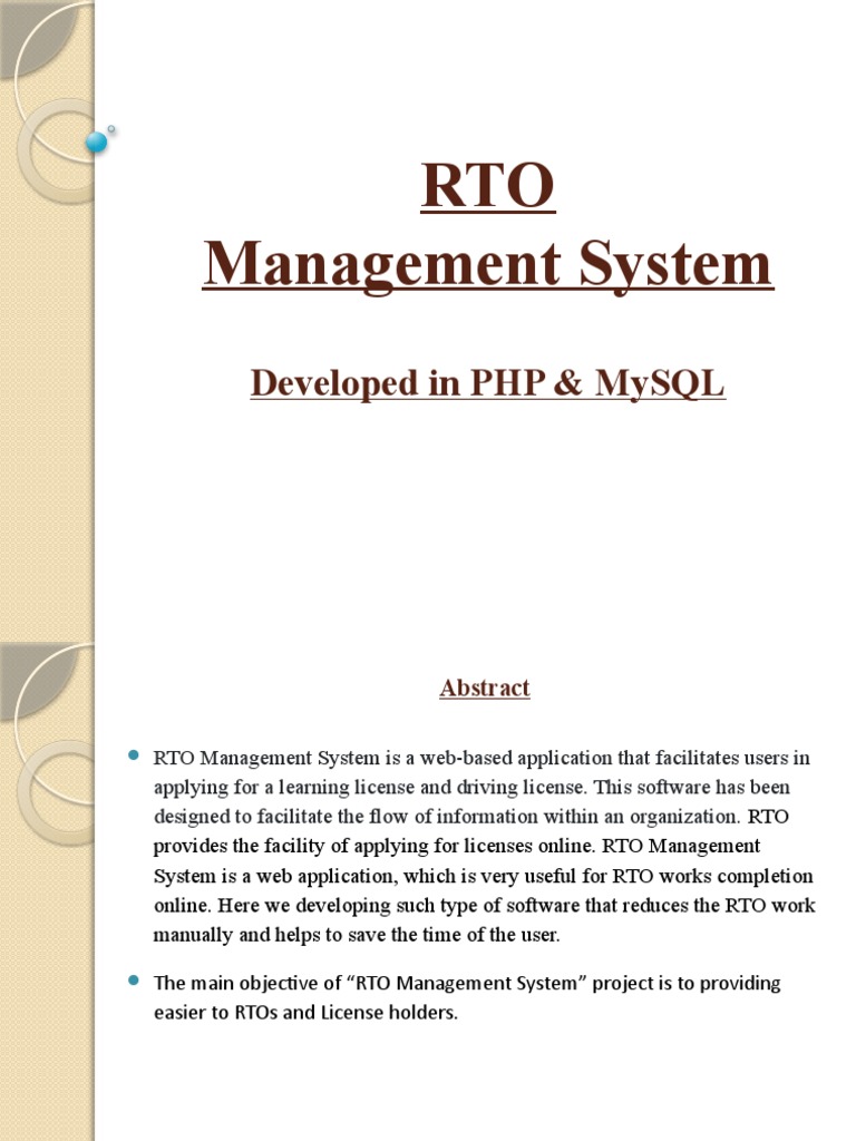 RTO MS PPT SHPGGC | PDF | Technology & Engineering