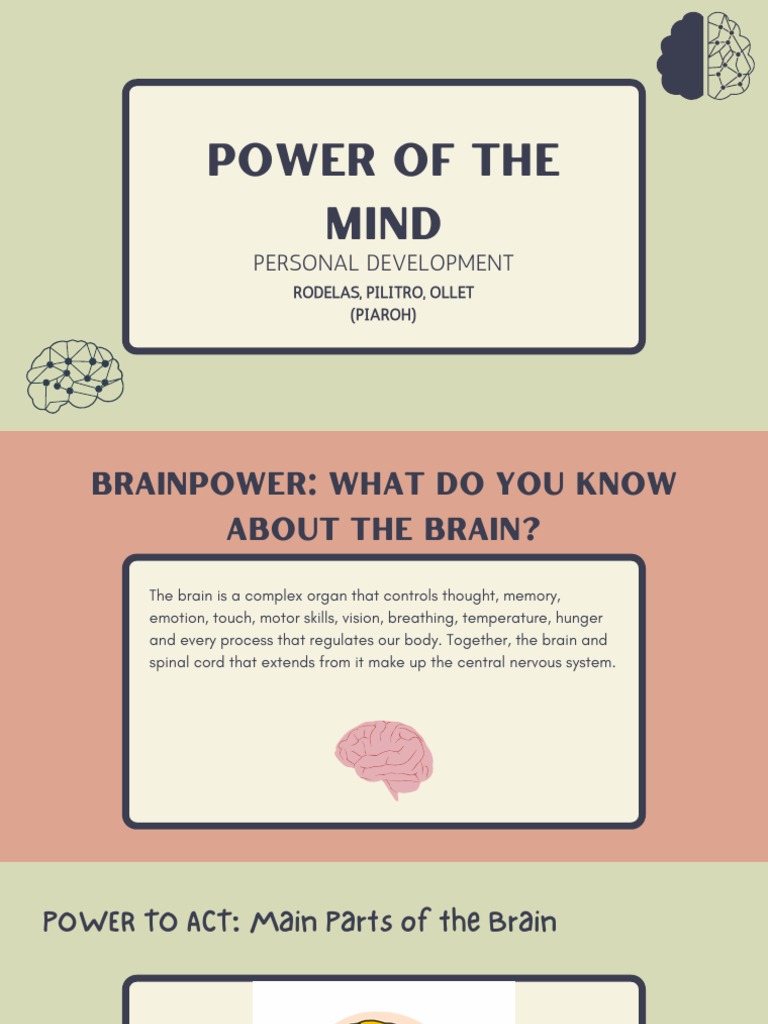 Power of The Mind - PerDev PDF | PDF | Brain | Lateralization Of Brain Function