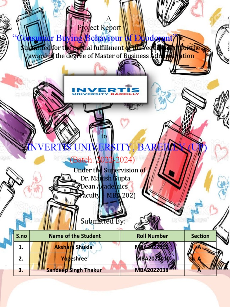 Consumer Buying Behaviour Towards Perfume Or Deodorants Pdf Odor