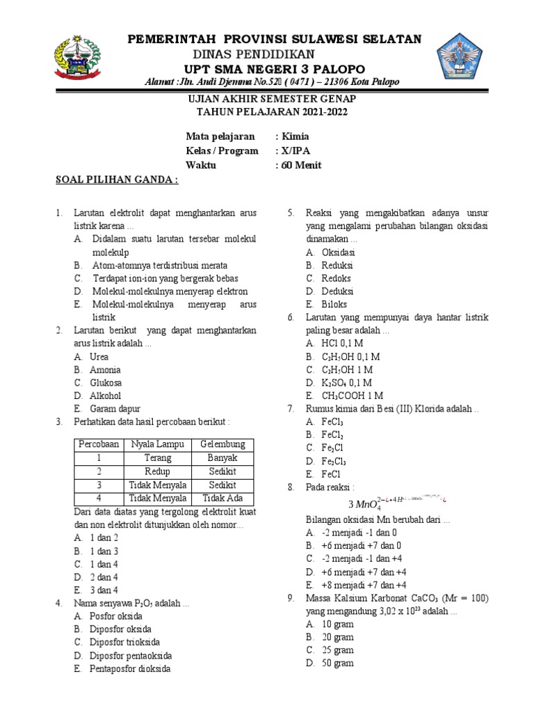 Soal Kimia Ipa | PDF
