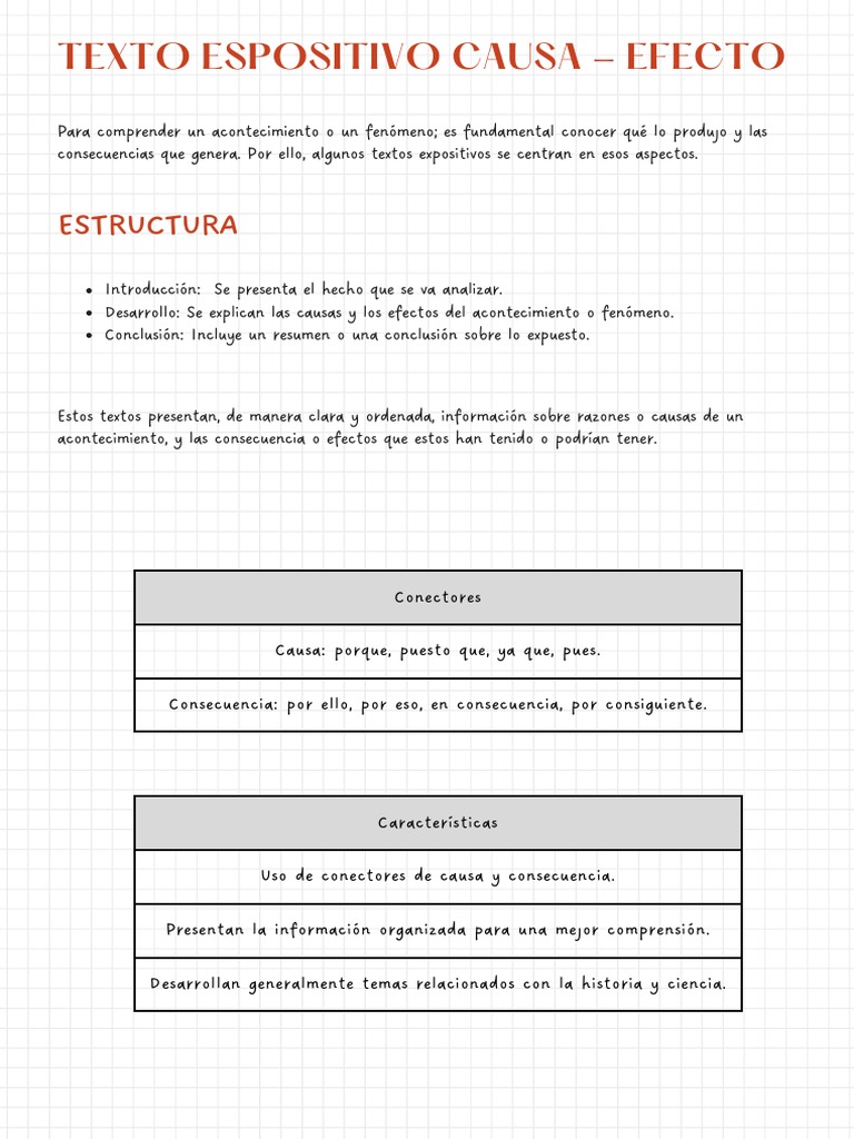 Texto Expostivio - Causa Efecto | PDF