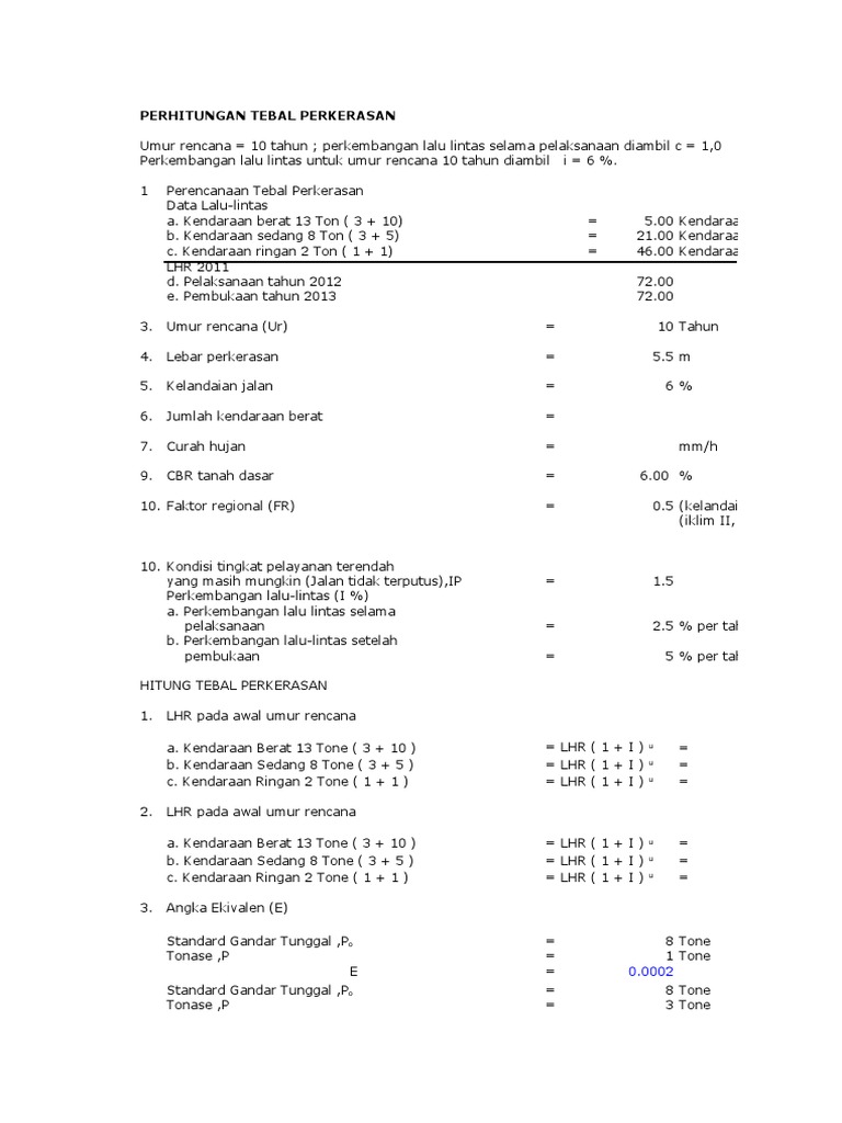 Analisa Perkerasan Rev | PDF
