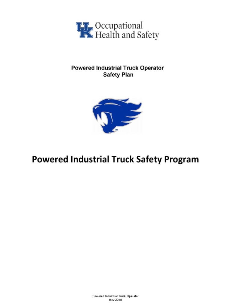 Ohs Powered Industrial Truck Safety Program 0001 PDF | PDF