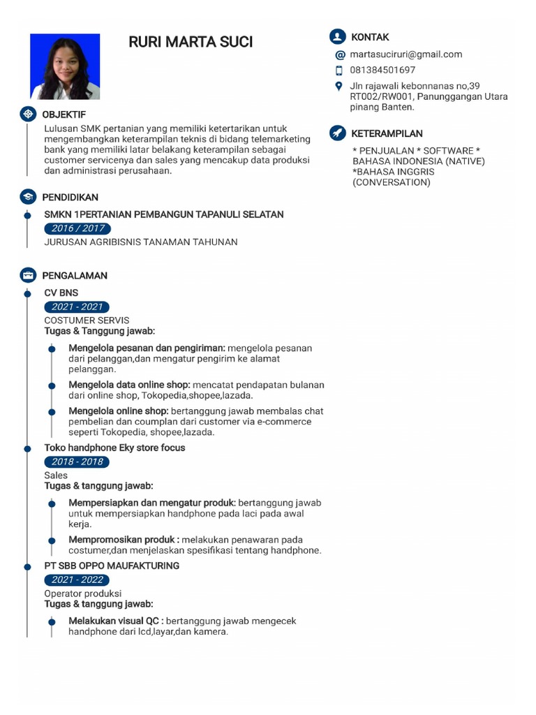 CV Ruri New PDF | PDF
