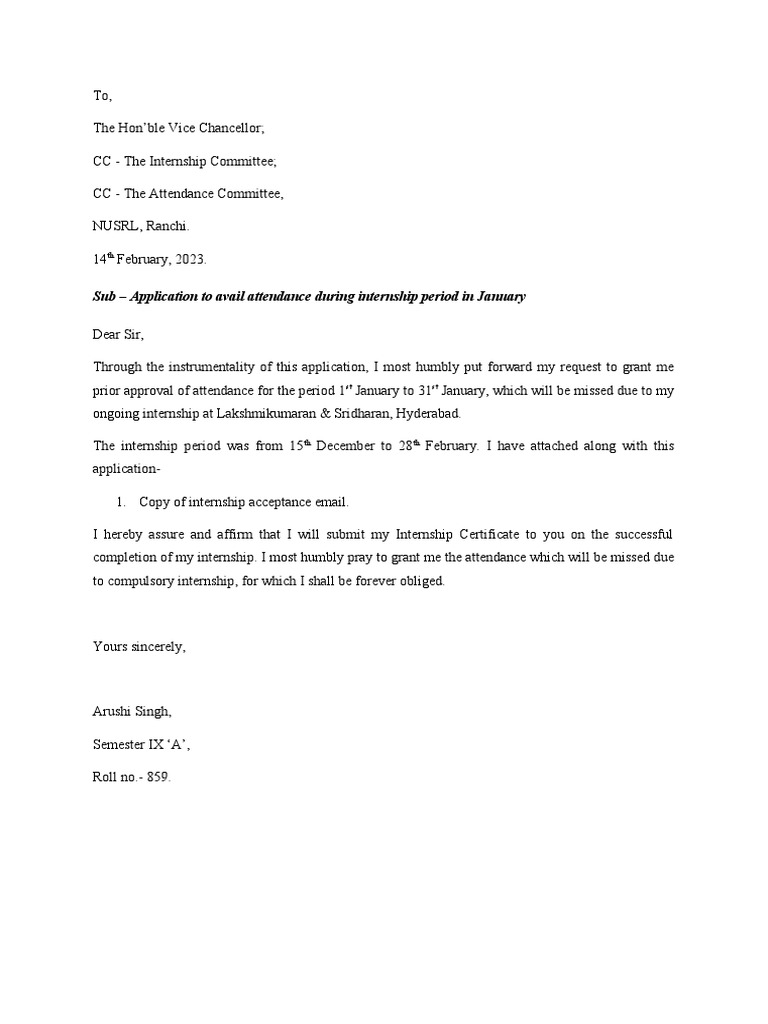 Attendance Application for Internship | PDF