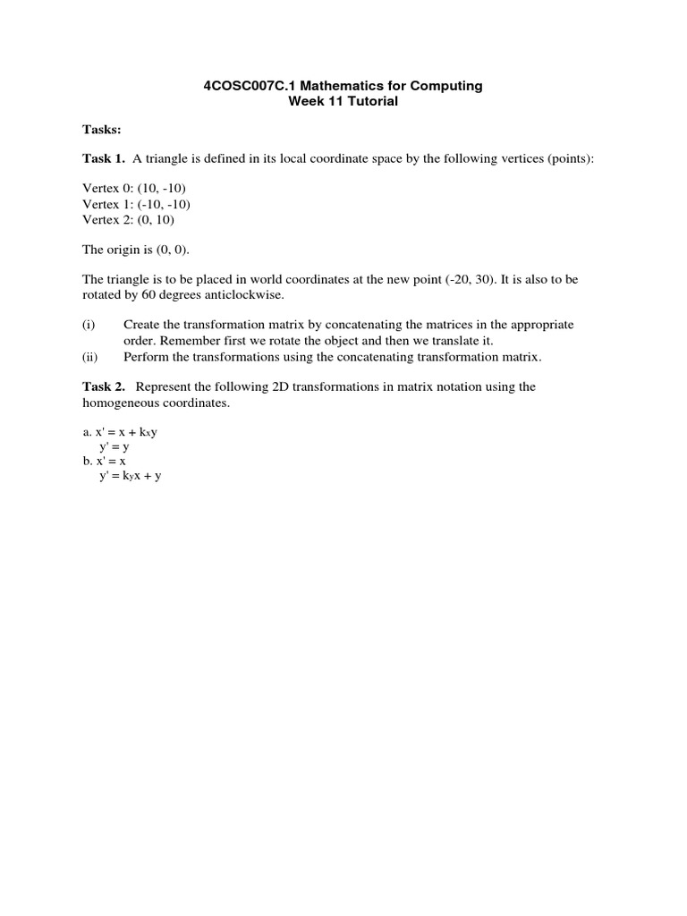 Tutorial On Transformation PDF | PDF