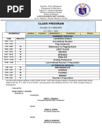 Class Program 2023-2024 Revised | PDF | Asia | Philippines