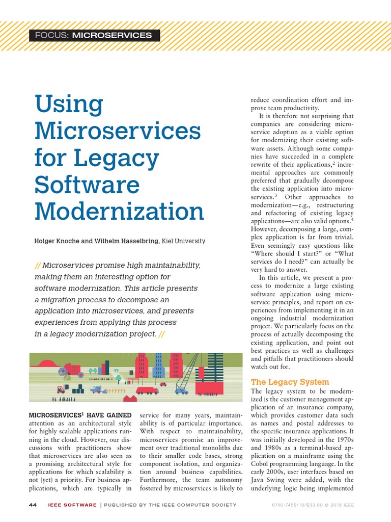 Using Microservices For Legacy Software | PDF | Databases | Application ...