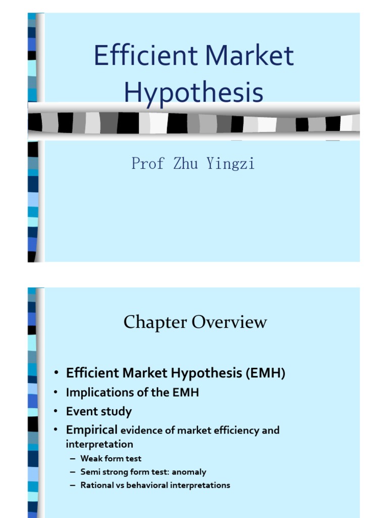 L9 Emh PDF | PDF | Efficient Market Hypothesis | Stocks L9 Emh PDF | PDF | Efficient Market Hypothesis | Stocks