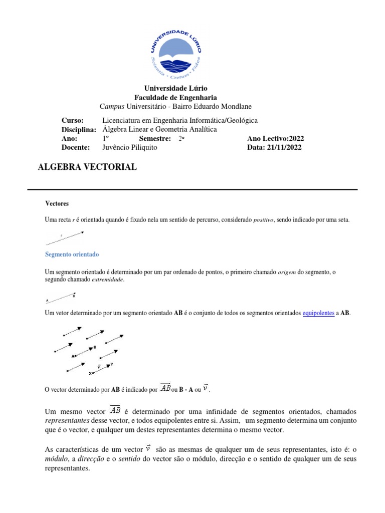 Algebra Vectorial | PDF