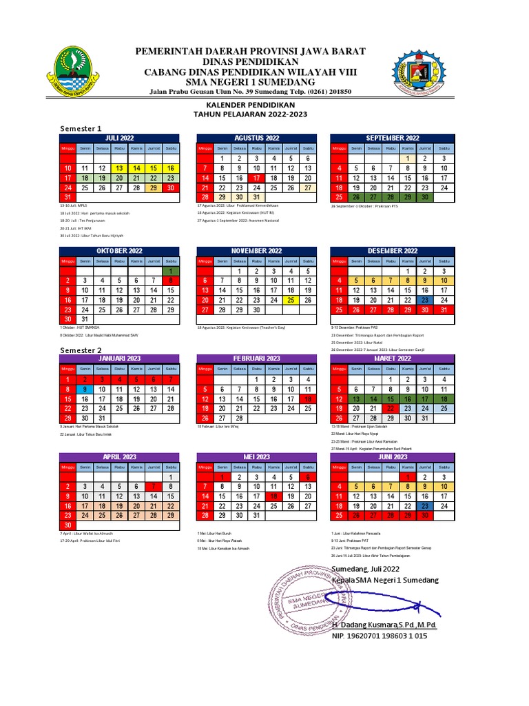 Kalender Pendidikan 2022-2023 PDF | PDF