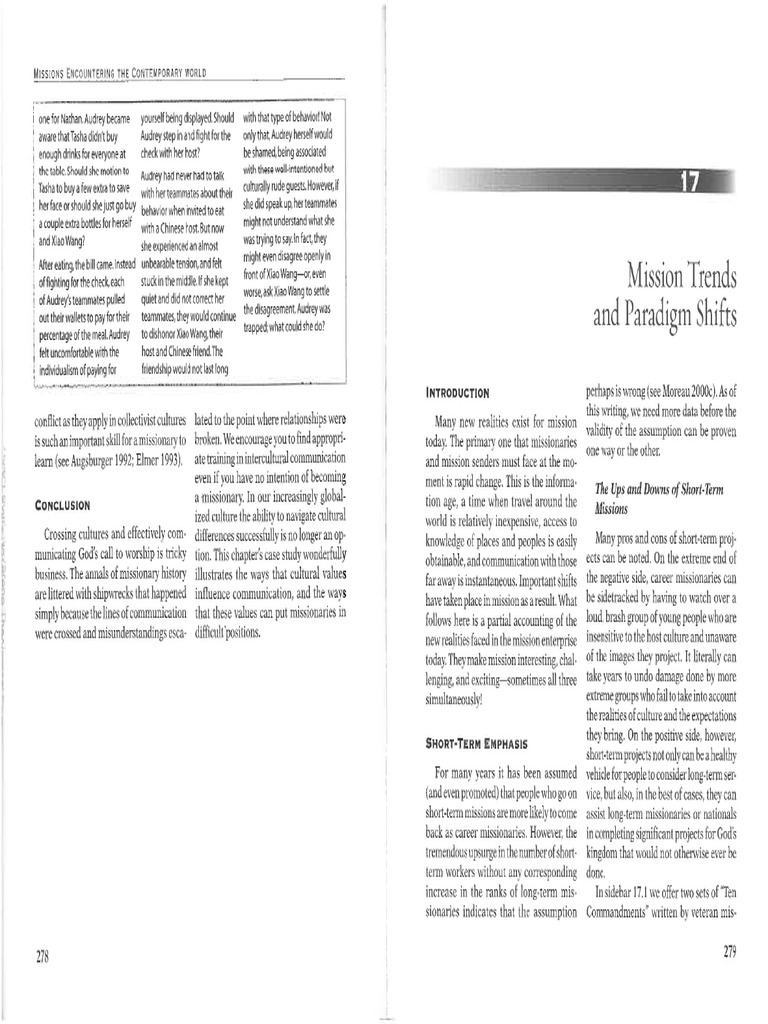 Ch17 Mission Trends and Paradigm Shifts PDF | PDF