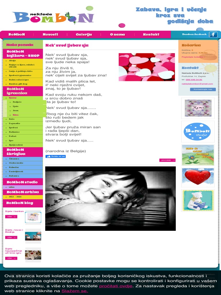 Nek' Svud Ljubav Sja - Zima - Pjesme - Naklada Bombon - Zabava, Igra I Učenje Kroz Sva Godišnja ...