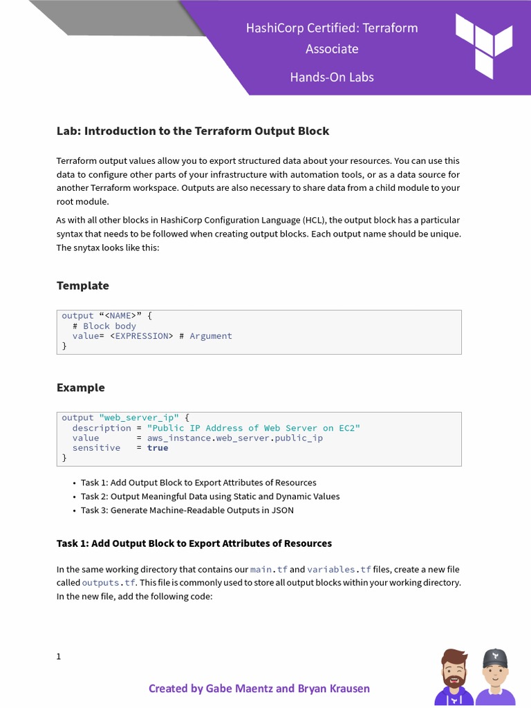 3 Intro To The Terraform Output Block PDF | PDF